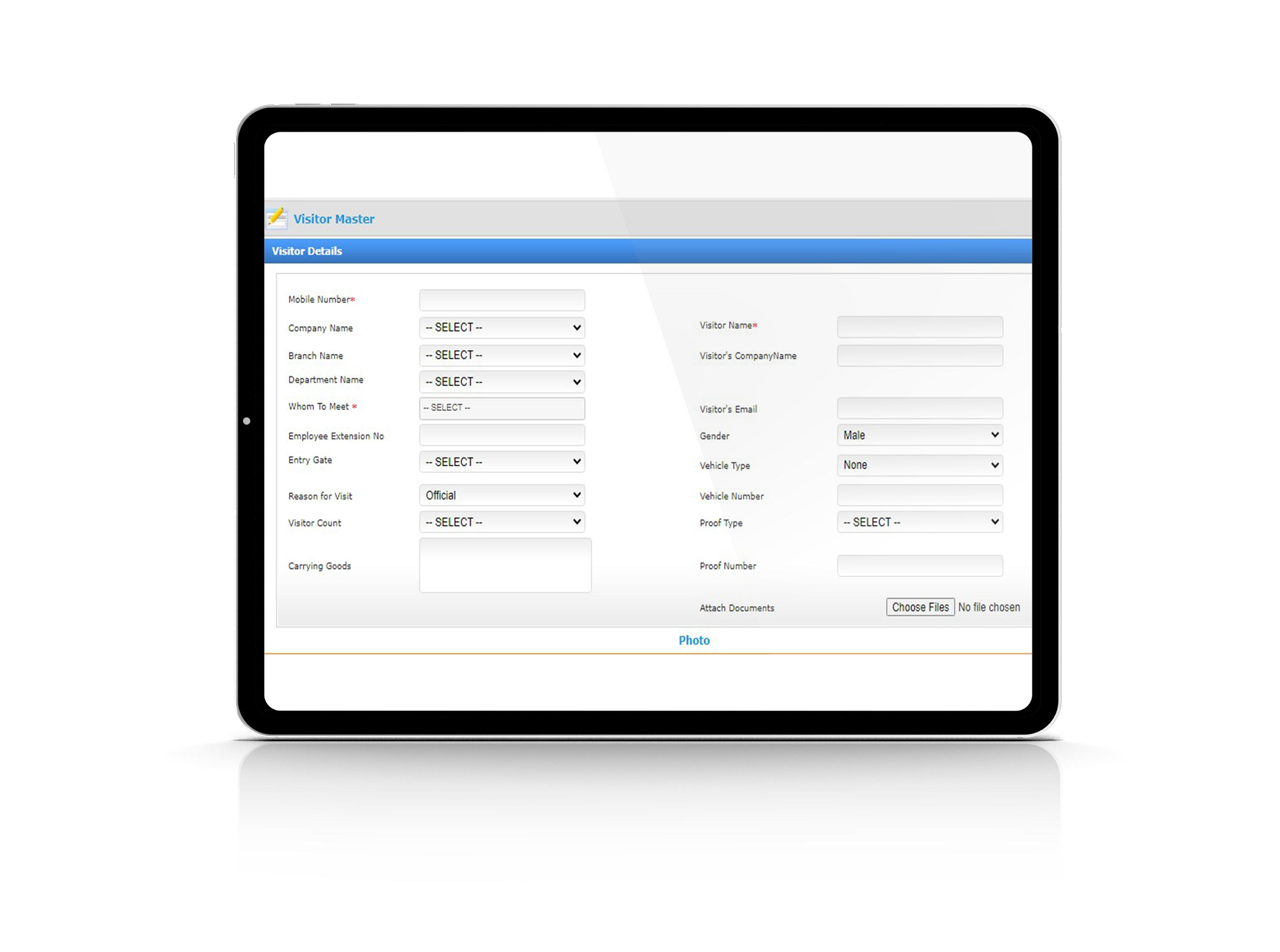 Visitor Management Software - InSyPay HRMS